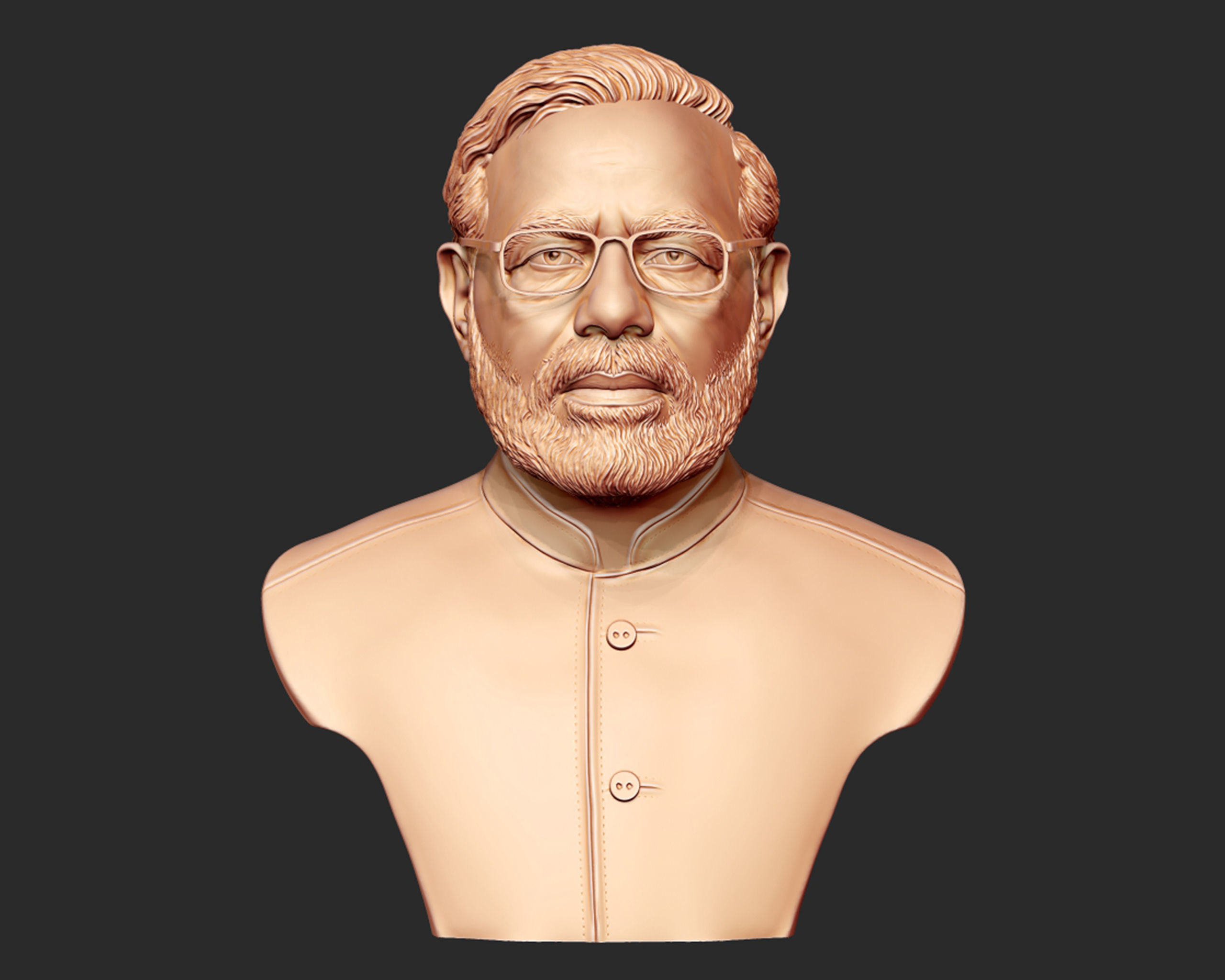 Narendra Modi 3D Portrait sculpture 3D model 3D printable | CGTrader