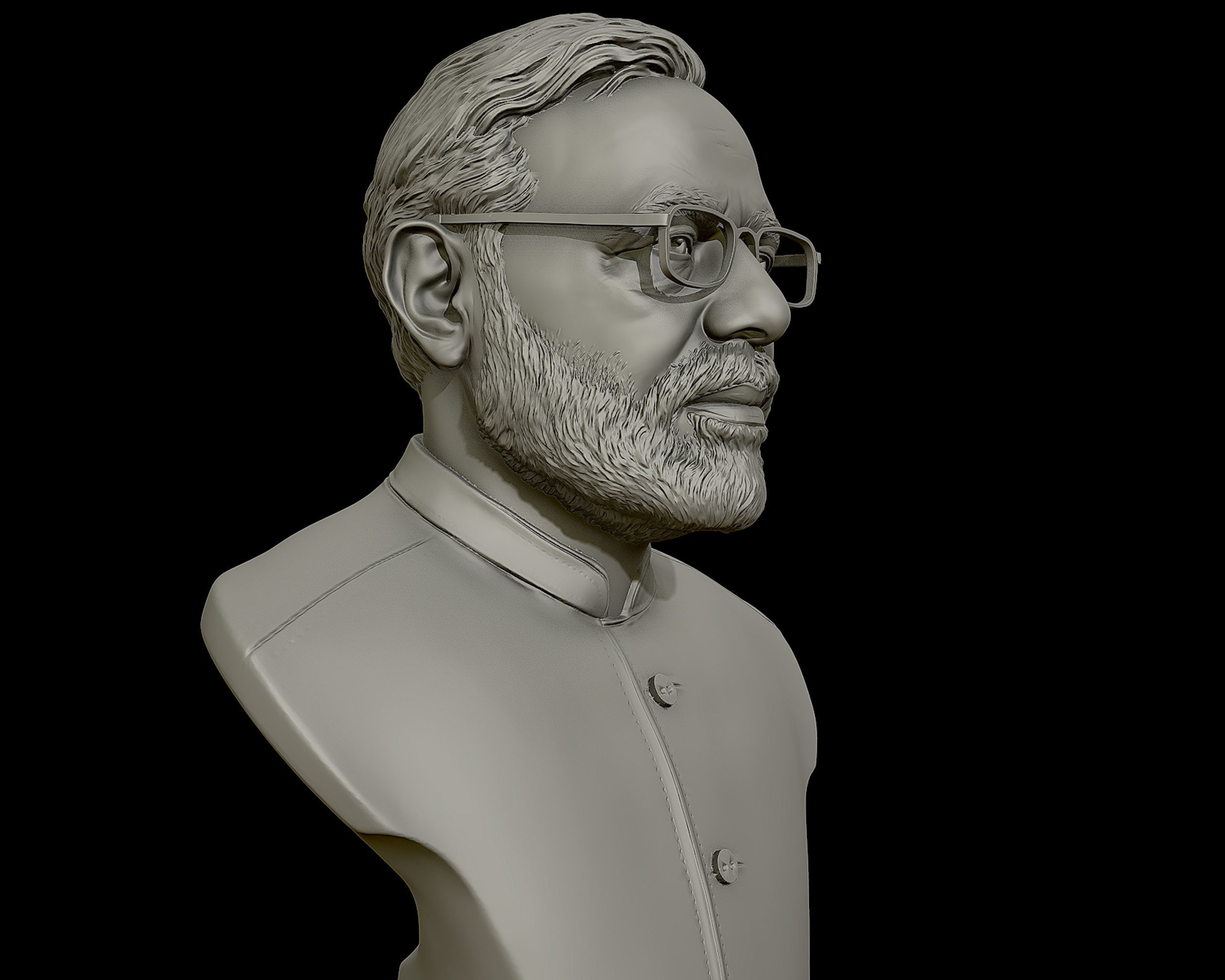 Narendra Modi 3D Portrait sculpture 3D model 3D printable | CGTrader