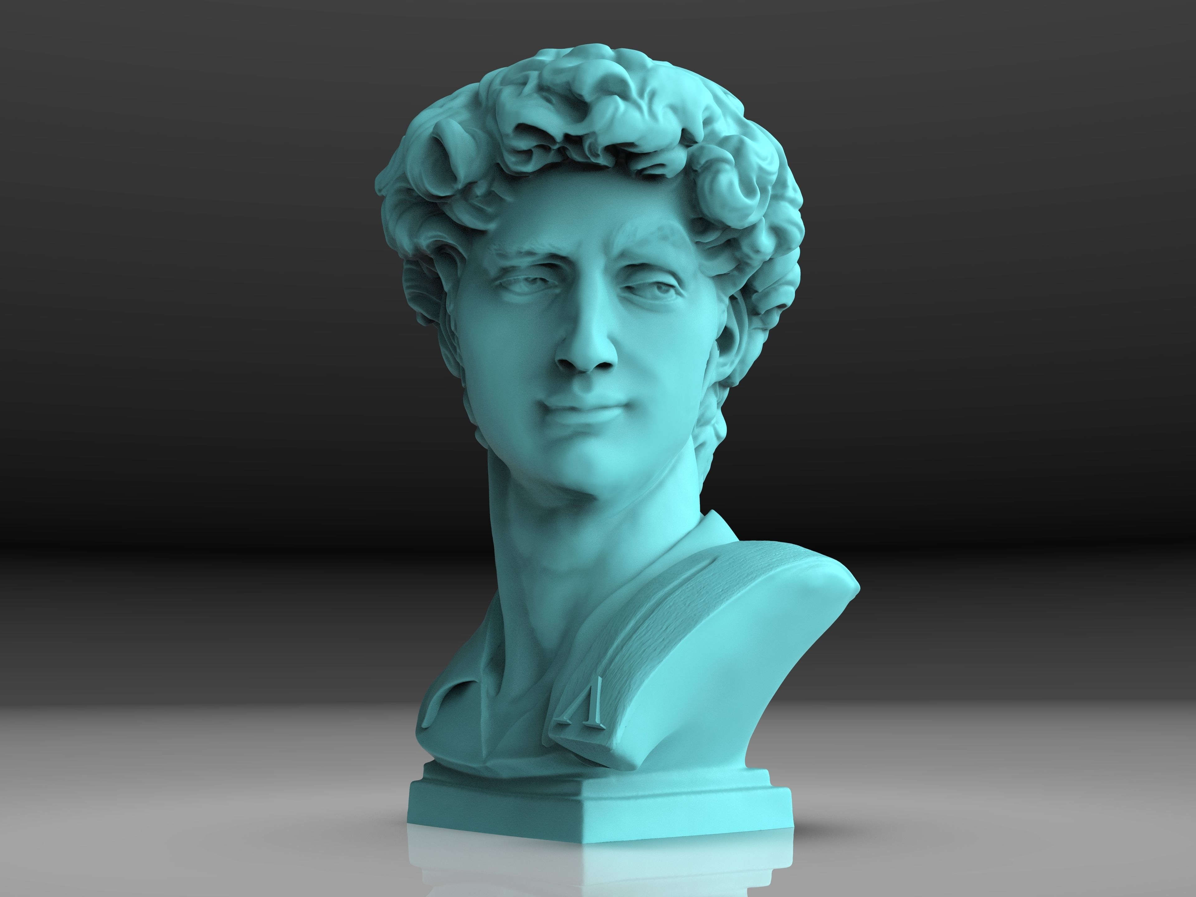 David Hipster Bust STL 3D model 3D printable | CGTrader