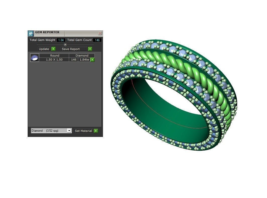 Wedding Set Ring Women Men Ring CAD Design-PSJM001V14 3D model 3D ...