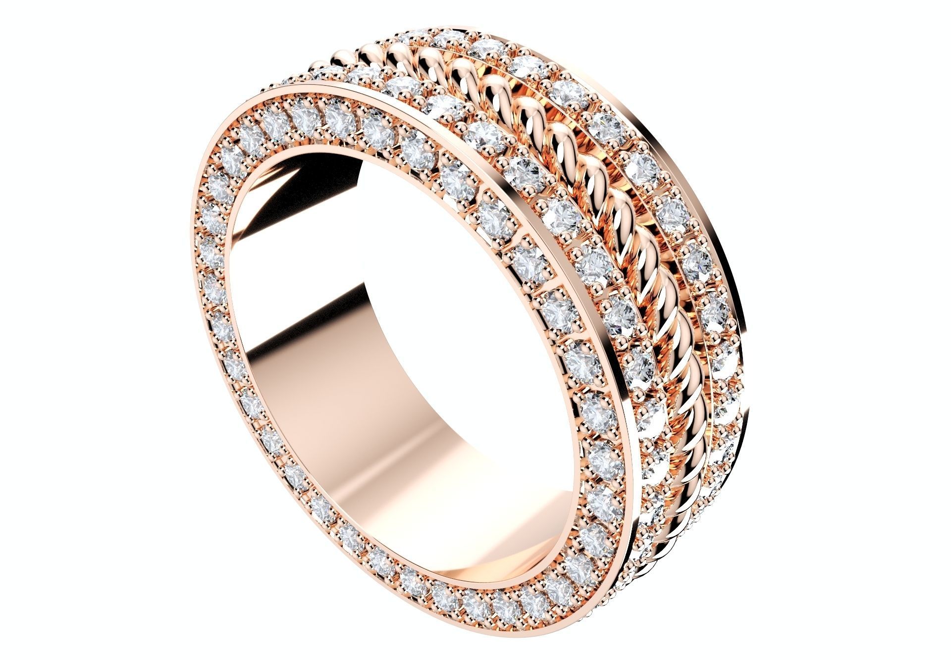 Wedding Set Ring Women Men Ring CAD Design-PSJM001V14 3D model 3D ...