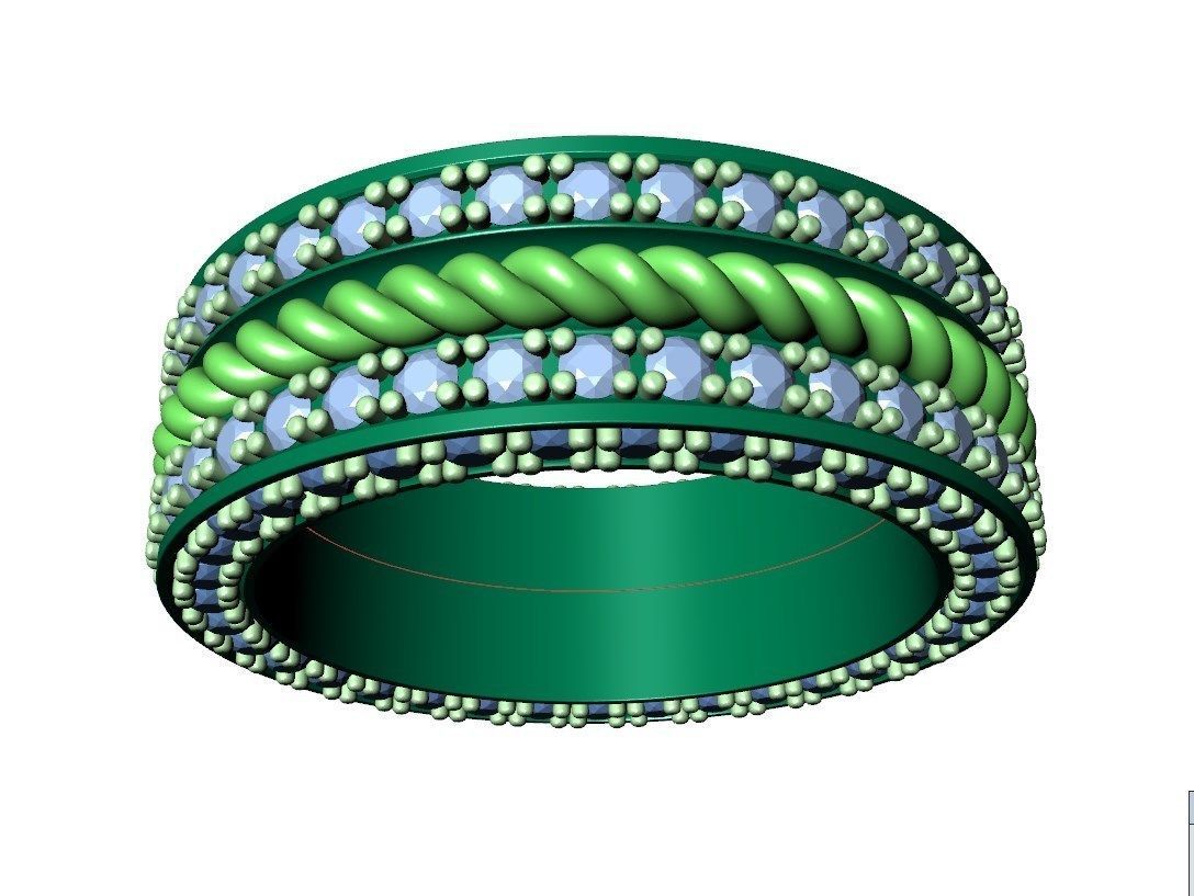 Wedding Set Ring Women Men Ring CAD Design-PSJM001V14 3D model 3D ...