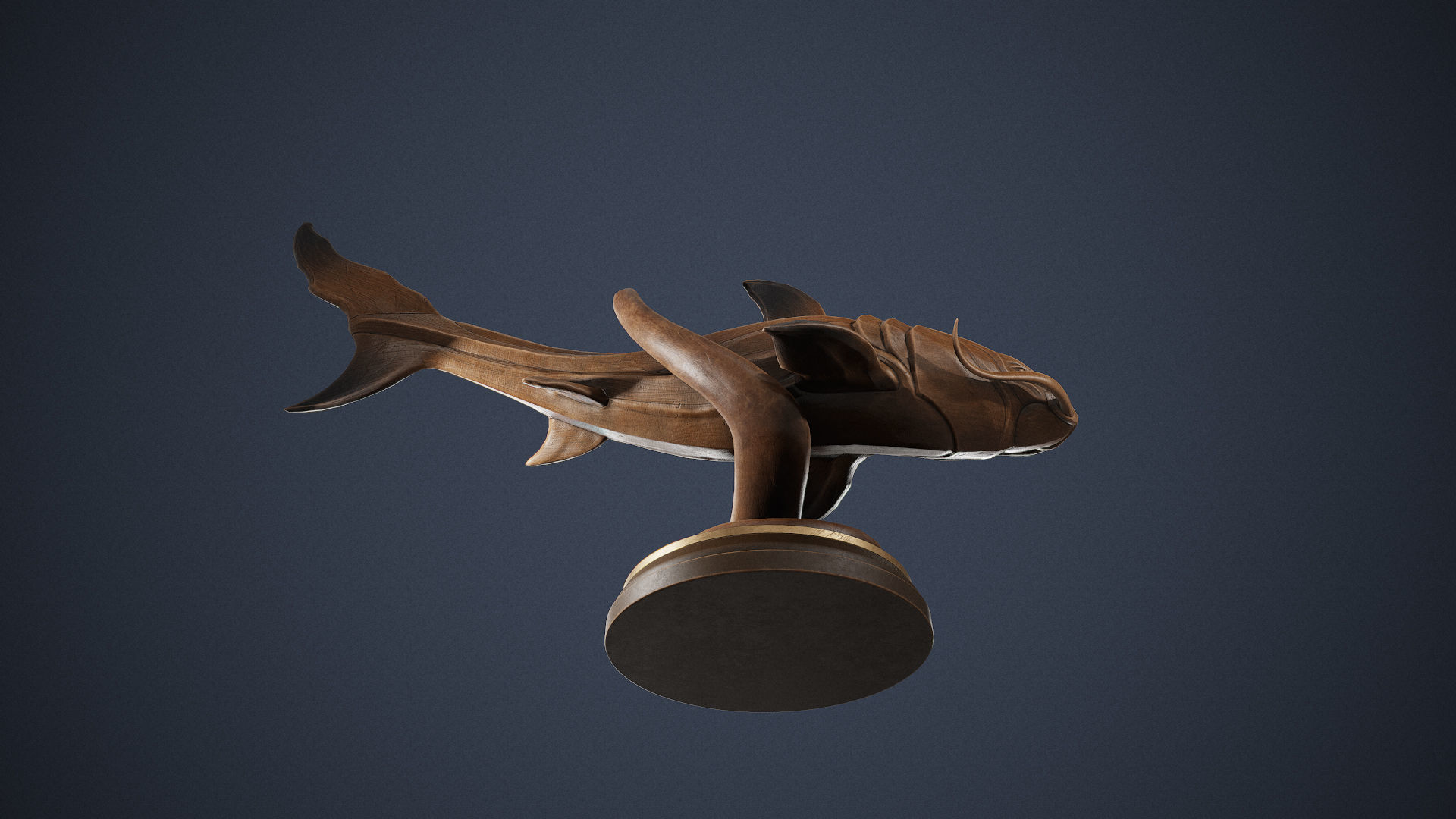 3D model Wooden Fish Statue VR / AR / low-poly | CGTrader