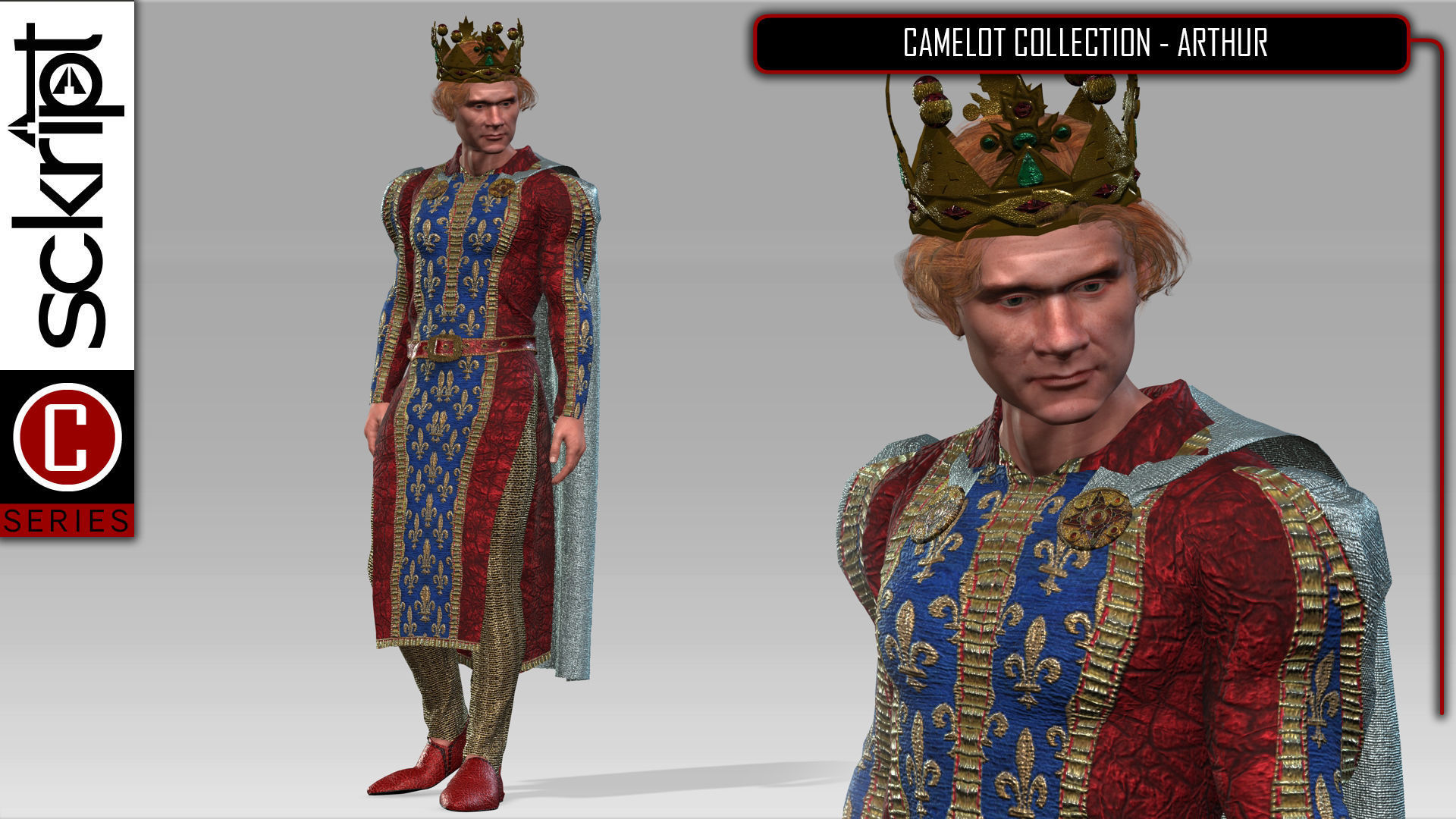 King Arthur 3D model rigged | CGTrader