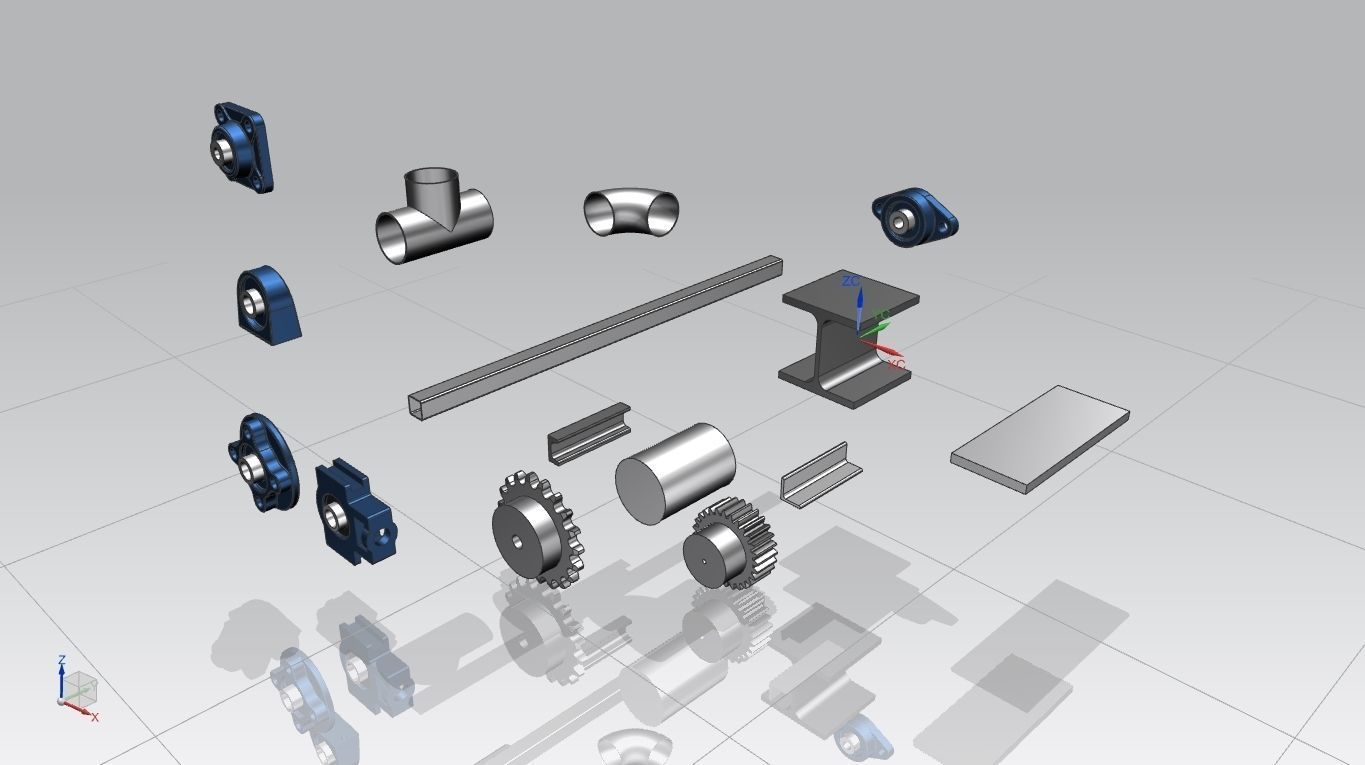 NX SIEMENS REUSE LIBRARIES prt excel krx files 3D model | CGTrader