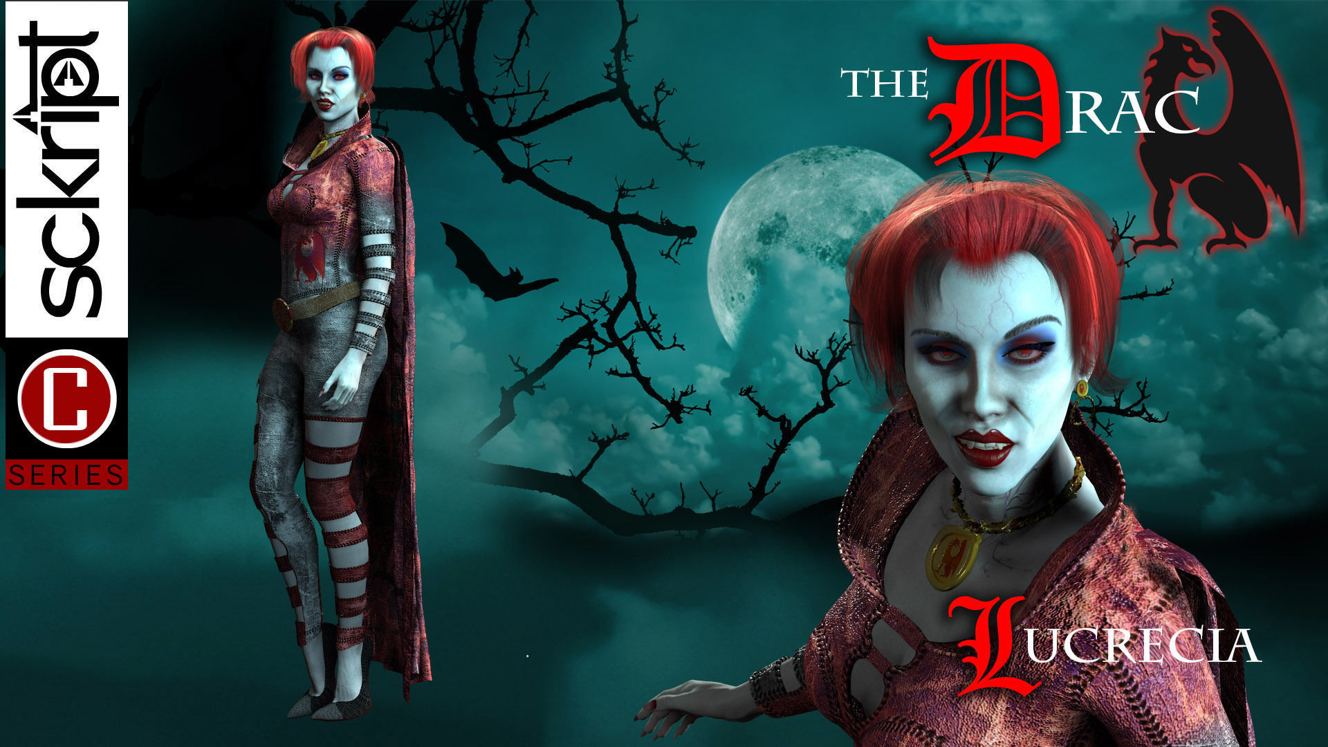 Vampire Lucrecia Drac 3D model rigged | CGTrader