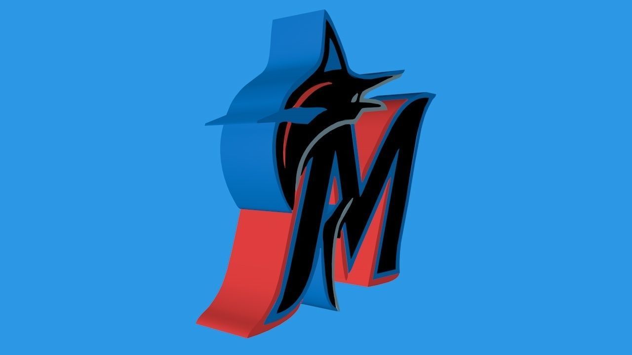 Miami Marlins Team Logo 3D model | CGTrader