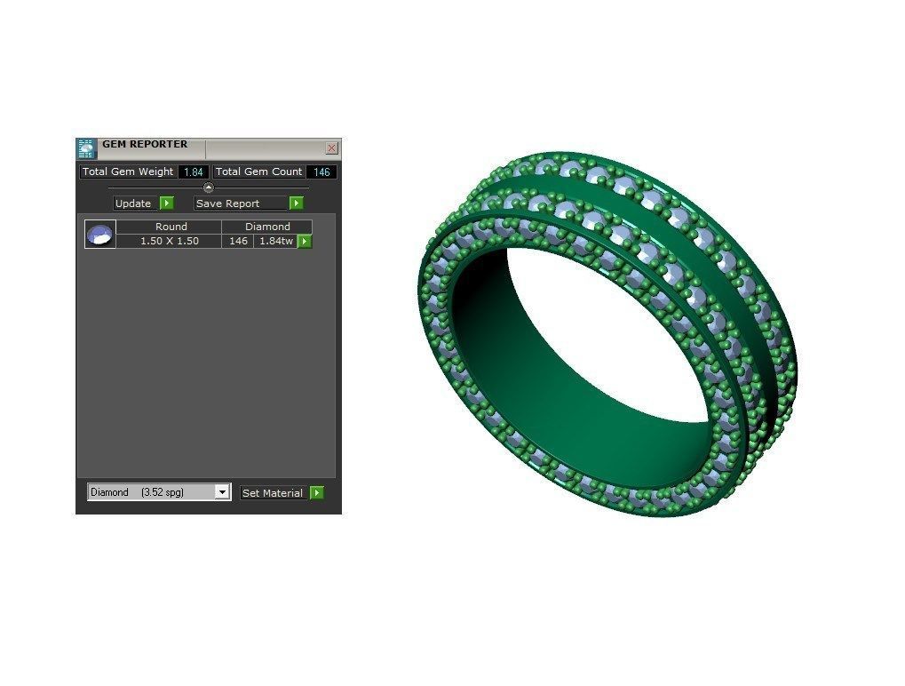 Wedding Set Ring Women Men Ring CAD Design-PSJM001V16 3D model 3D ...