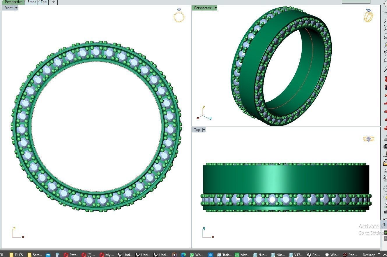 Wedding Set Rings For Women And Men CAD Design-PSJM001V17 3D model 3D ...