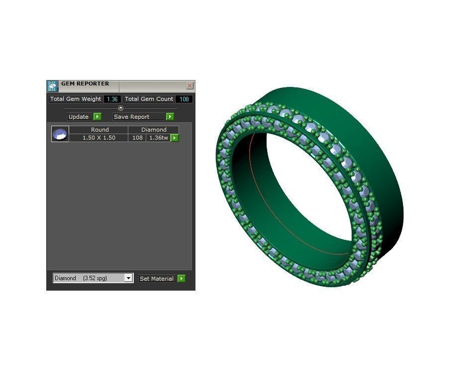 Wedding Set Rings For Women And Men CAD Design-PSJM001V17 3D model 3D ...