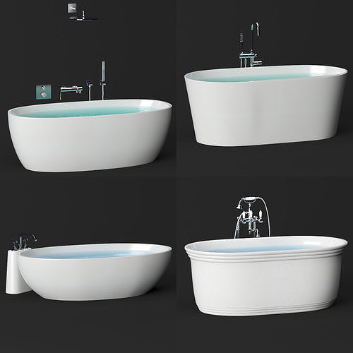 Poolspa Bath Set 3D model | CGTrader
