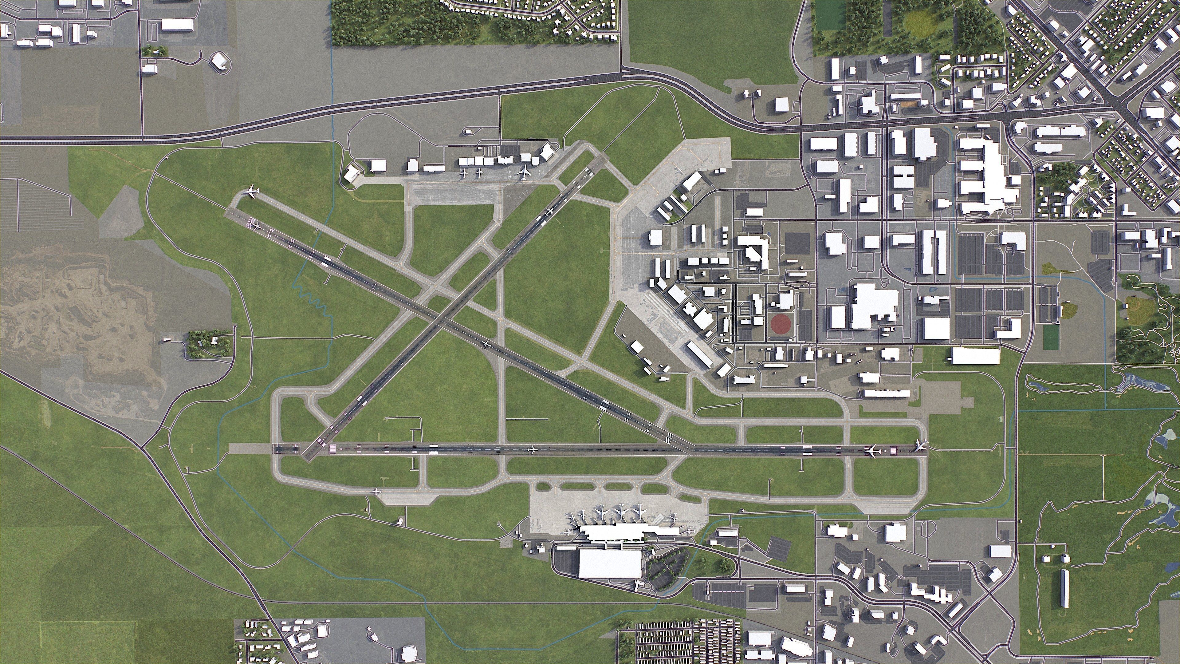 3D model Madison Dane County Airport VR / AR / low-poly | CGTrader