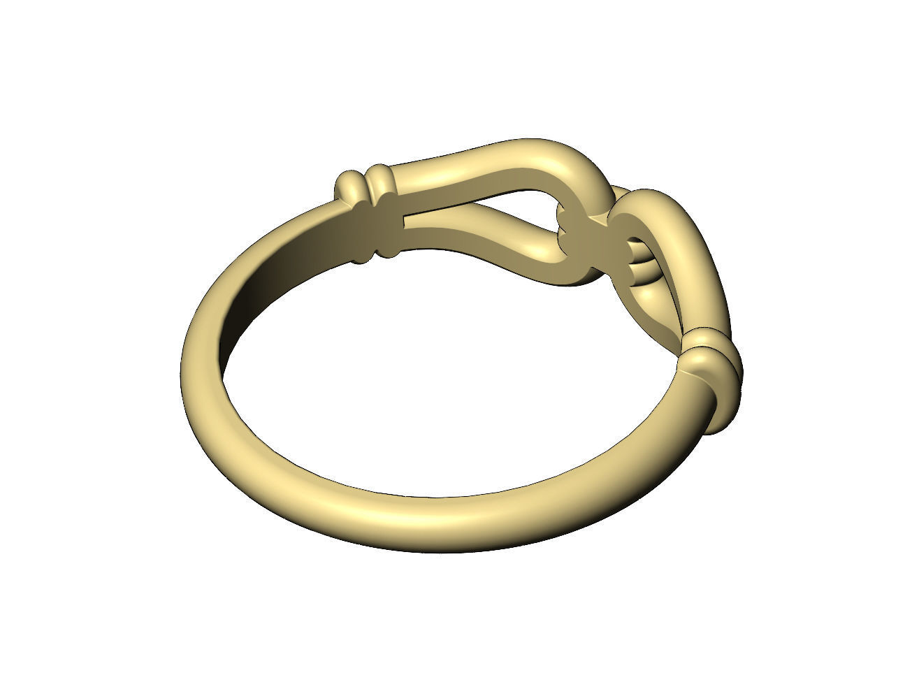Double loop ring US size 5 to 11 3D model 3D printable | CGTrader