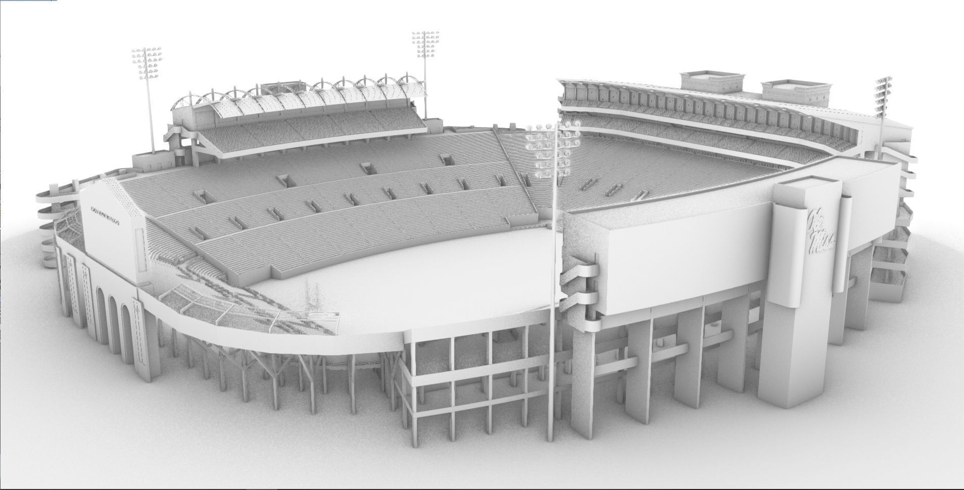 3D model Vaught Hemingway Stadium VR / AR / low-poly | CGTrader