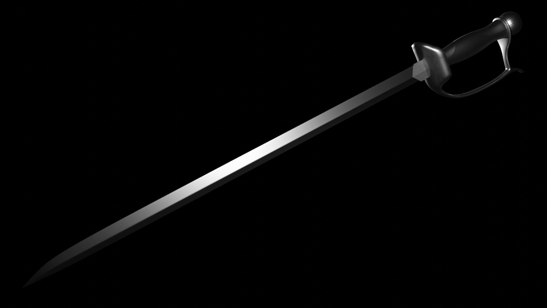 3 Backsword sword 3D model | CGTrader