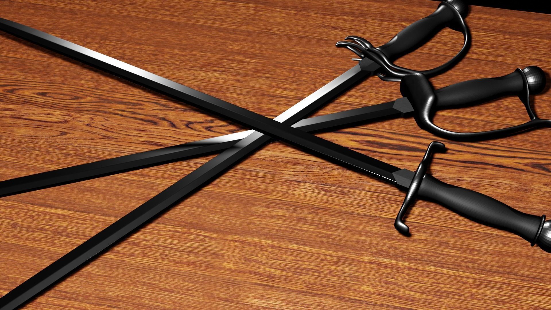 3 Backsword sword 3D model | CGTrader