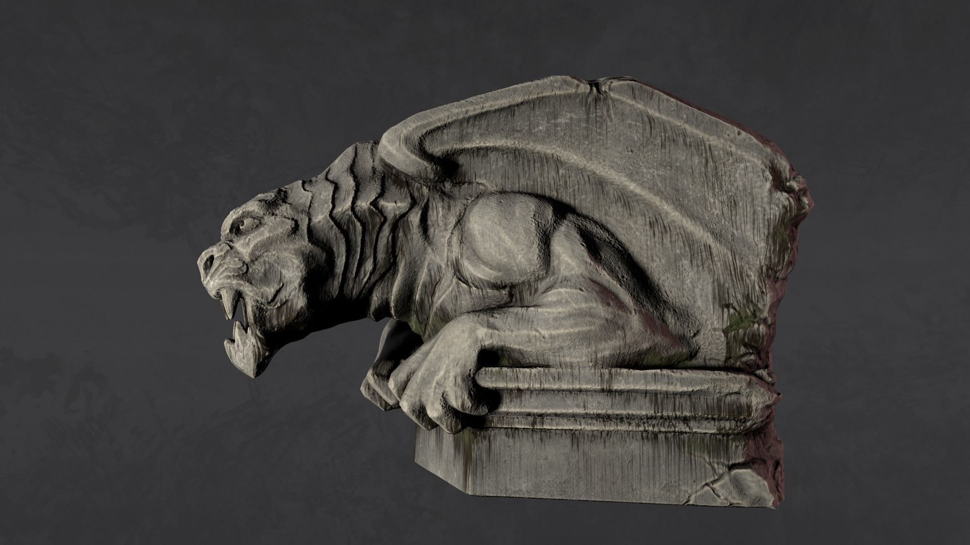 3D model Gargoyle garnet VR / AR / low-poly | CGTrader