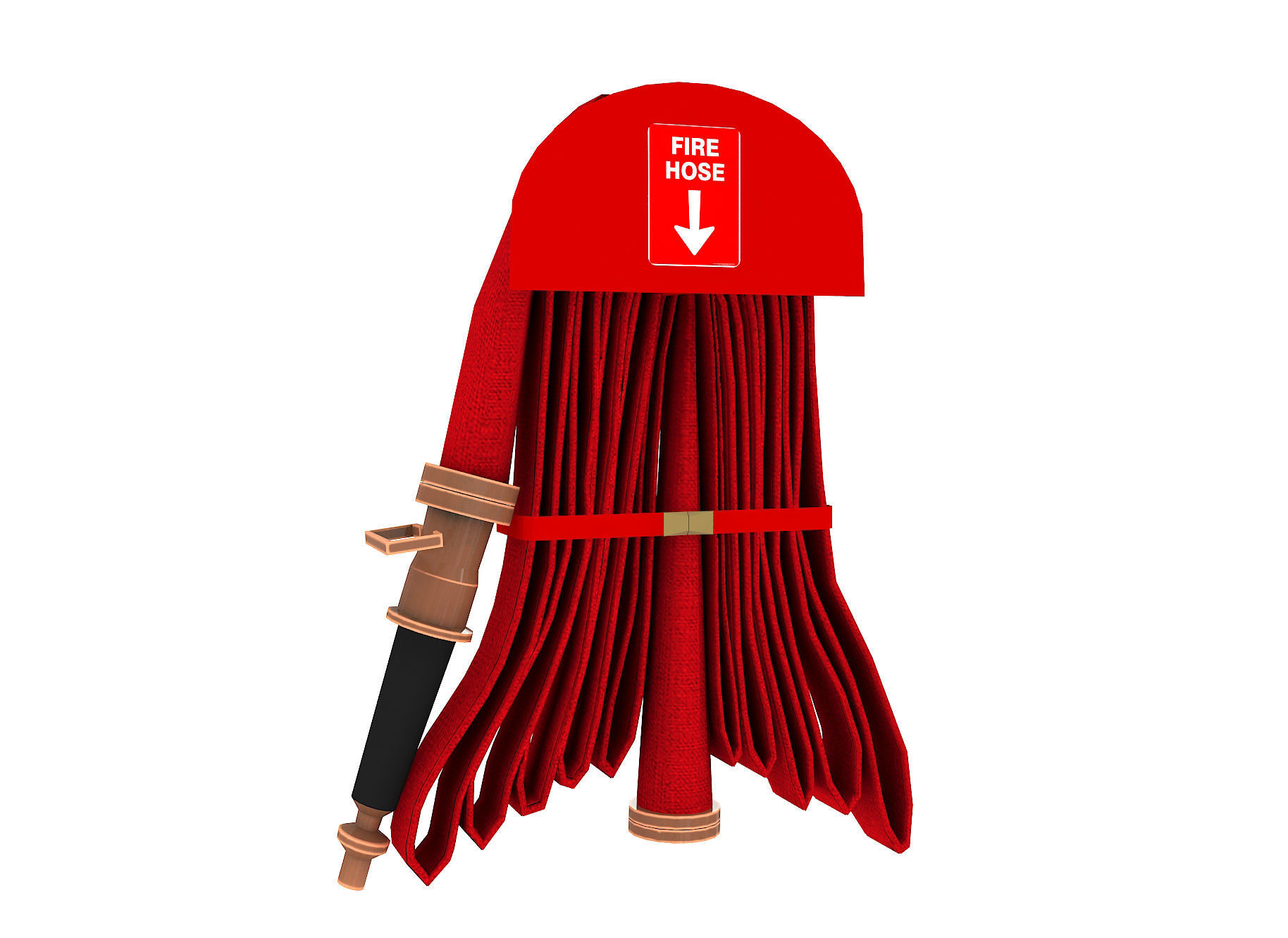 3D model FIRE HOSE 3D VR / AR / low-poly | CGTrader