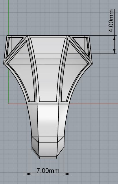 Signet Ring polygon Shape free 3D model 3D printable | CGTrader