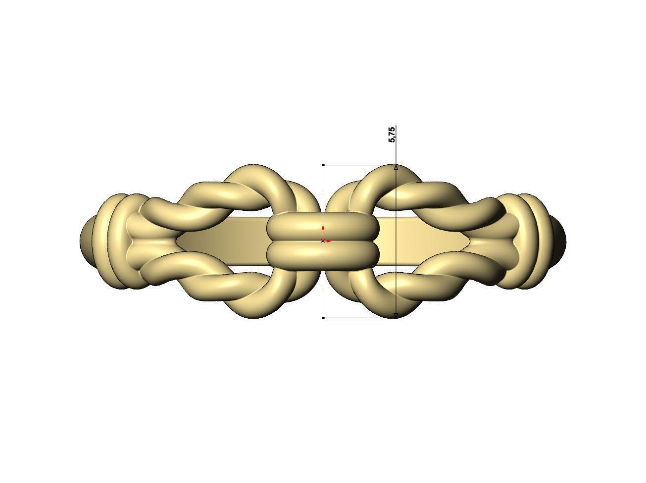 Braided wire double loop ring US size 5 to 11 3D model 3D printable ...