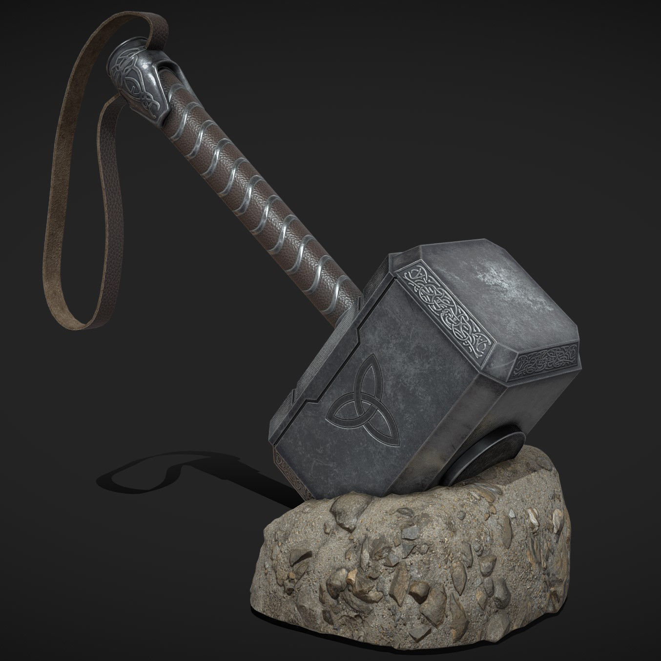 Mjolnir Hammer Replica 3D model | CGTrader