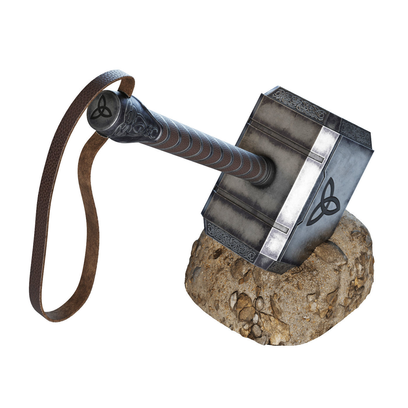 Mjolnir Hammer Replica 3D model | CGTrader