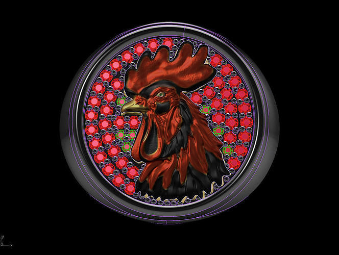 RING ROOSTER 3D model 3D printable | CGTrader