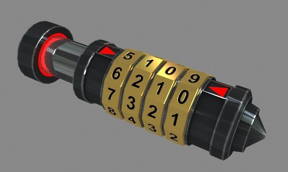 3D model CRYPTEX 3D model lock with numbers VR / AR / low-poly | CGTrader