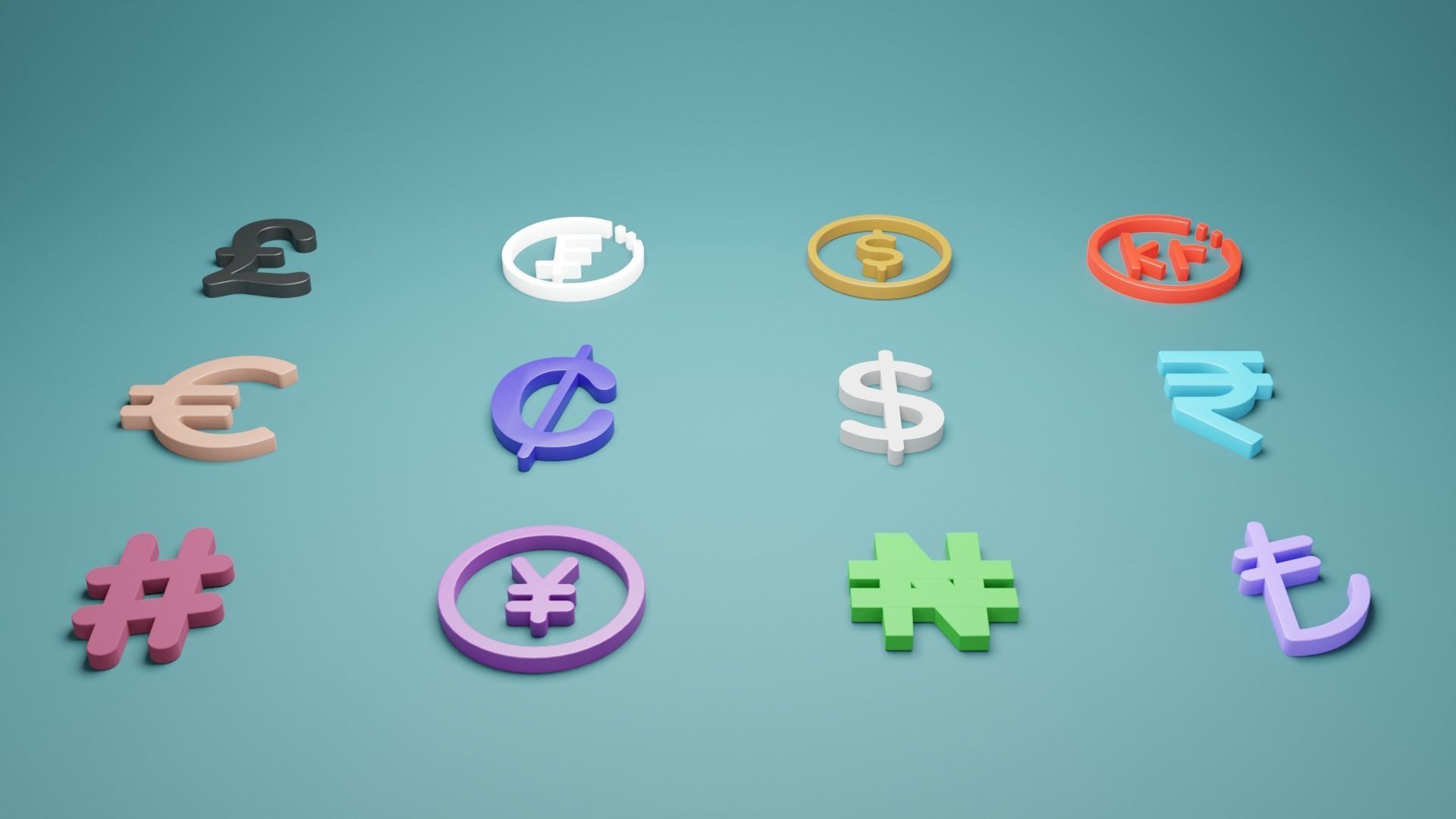 3D model Currency 3D model Signs and symbols VR / AR / low-poly | CGTrader