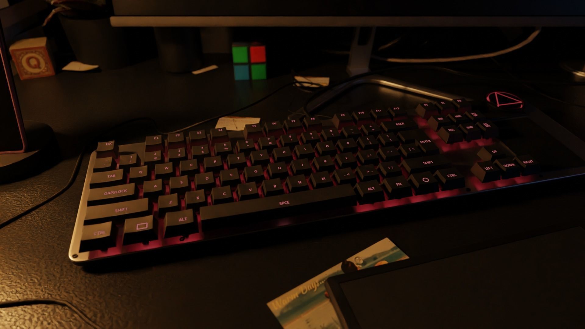 keyboard computer with lights free 3D model | CGTrader