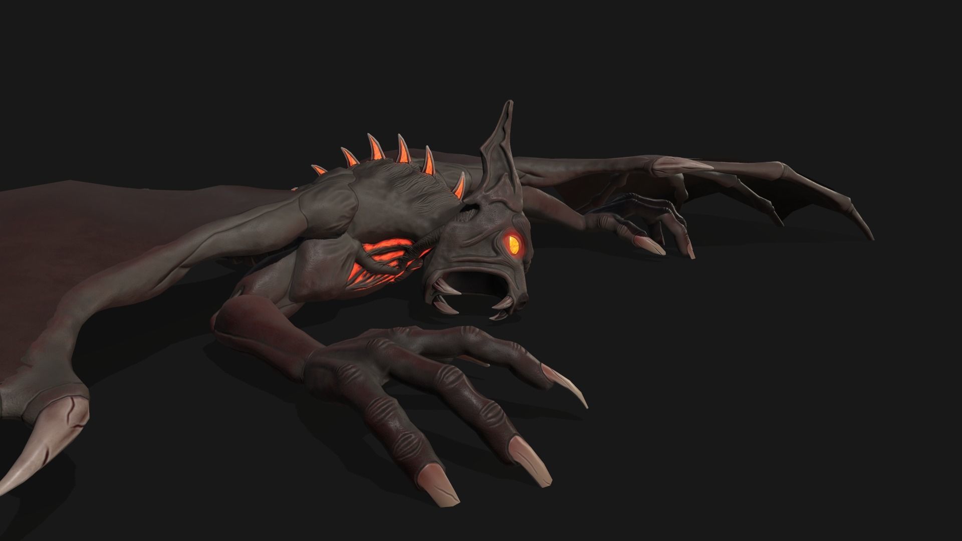 3D model Hell Bat - Game Ready VR / AR / low-poly rigged animated ...