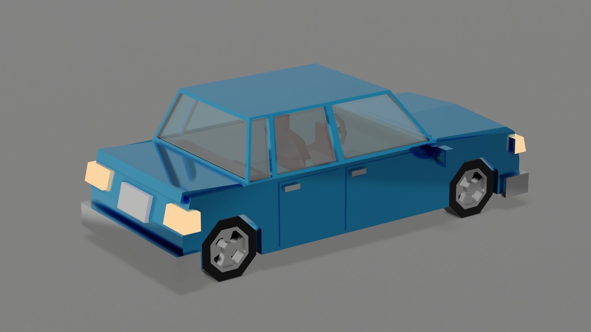3D model Stylized low polygon car is ready for the game VR / AR / low ...