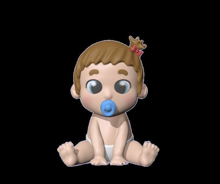 Sitting Baby 3D model 3D printable | CGTrader