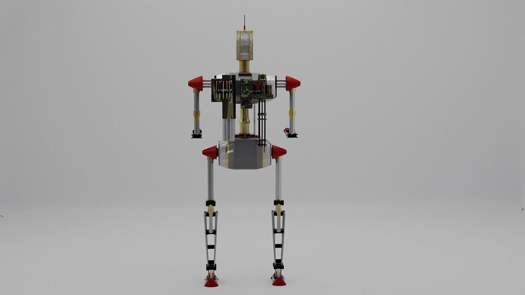 silver robot free 3D model | CGTrader