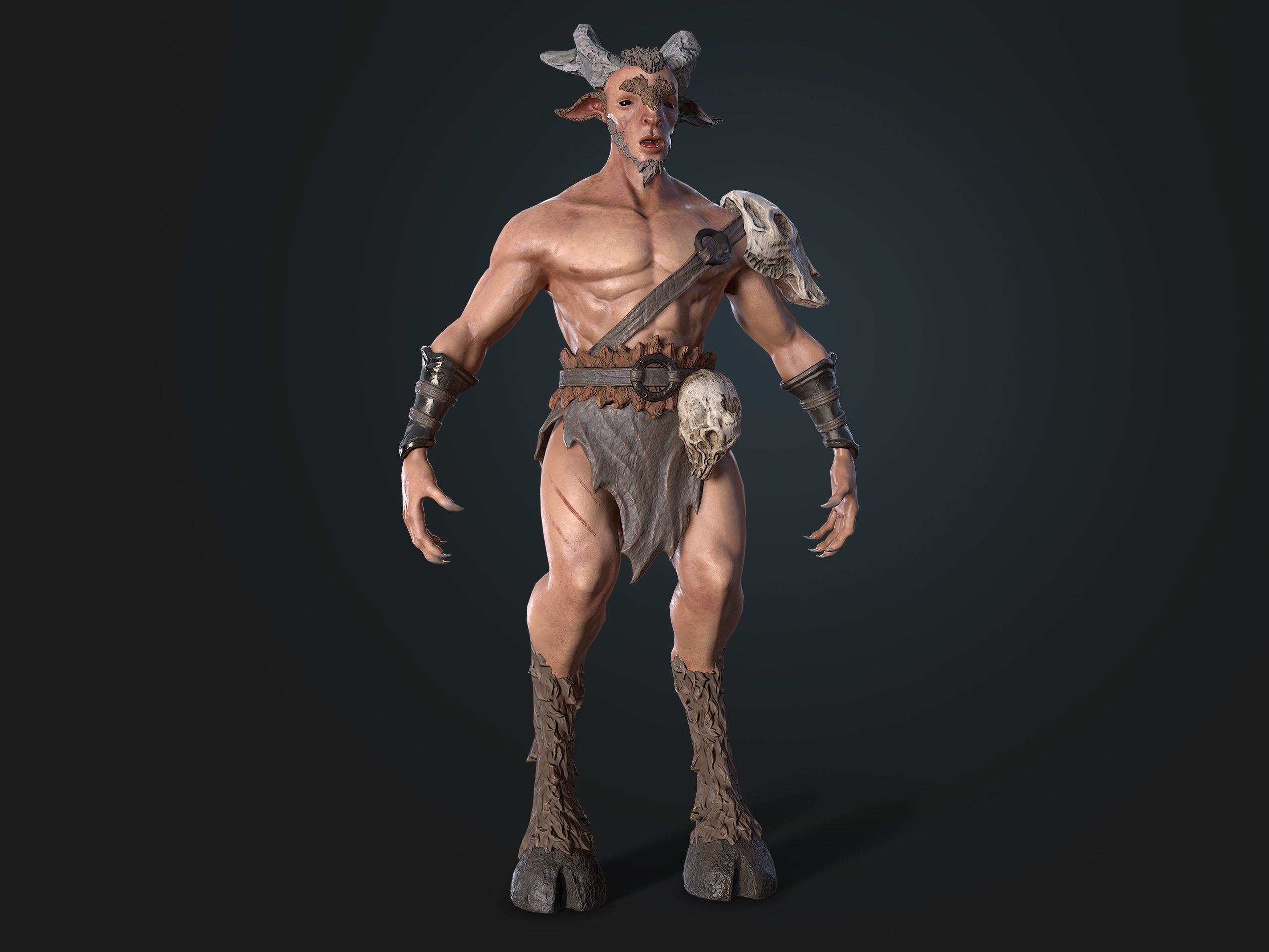 Faun 3D model Character VR / AR ready | CGTrader