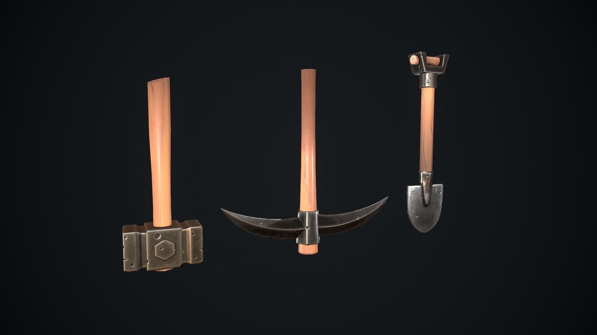 3D model Stylized tools VR / AR / low-poly | CGTrader
