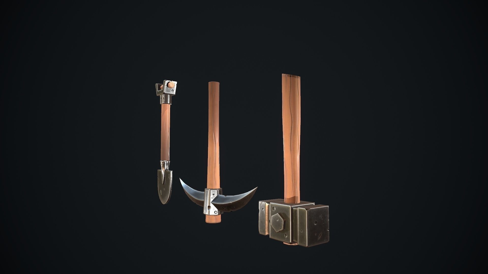 3D model Stylized tools VR / AR / low-poly | CGTrader