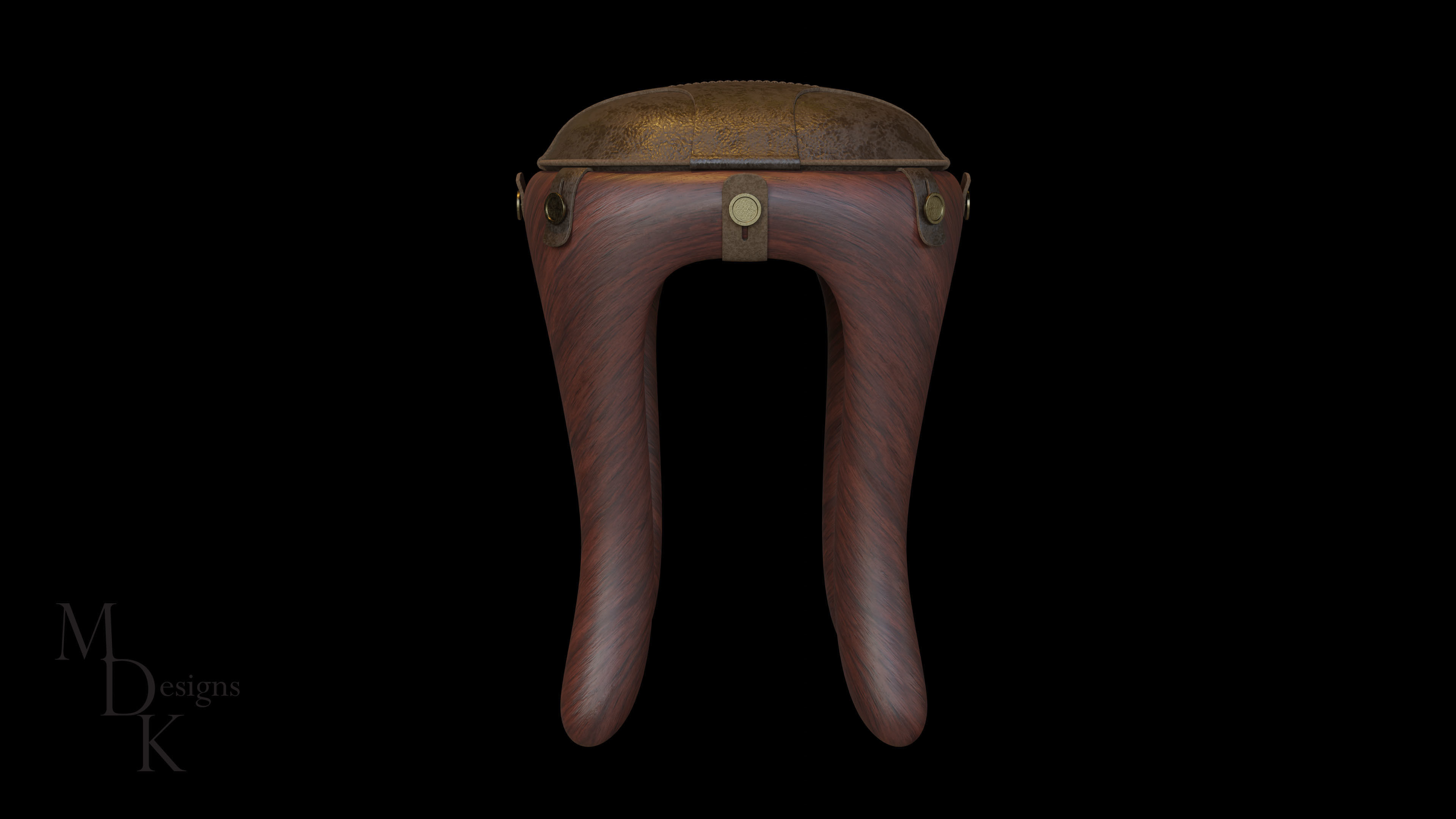 Modern Viking Stool free 3D model | CGTrader