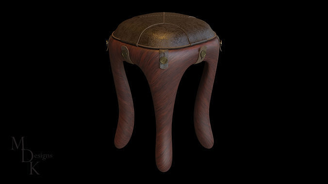 Modern Viking Stool free 3D model | CGTrader