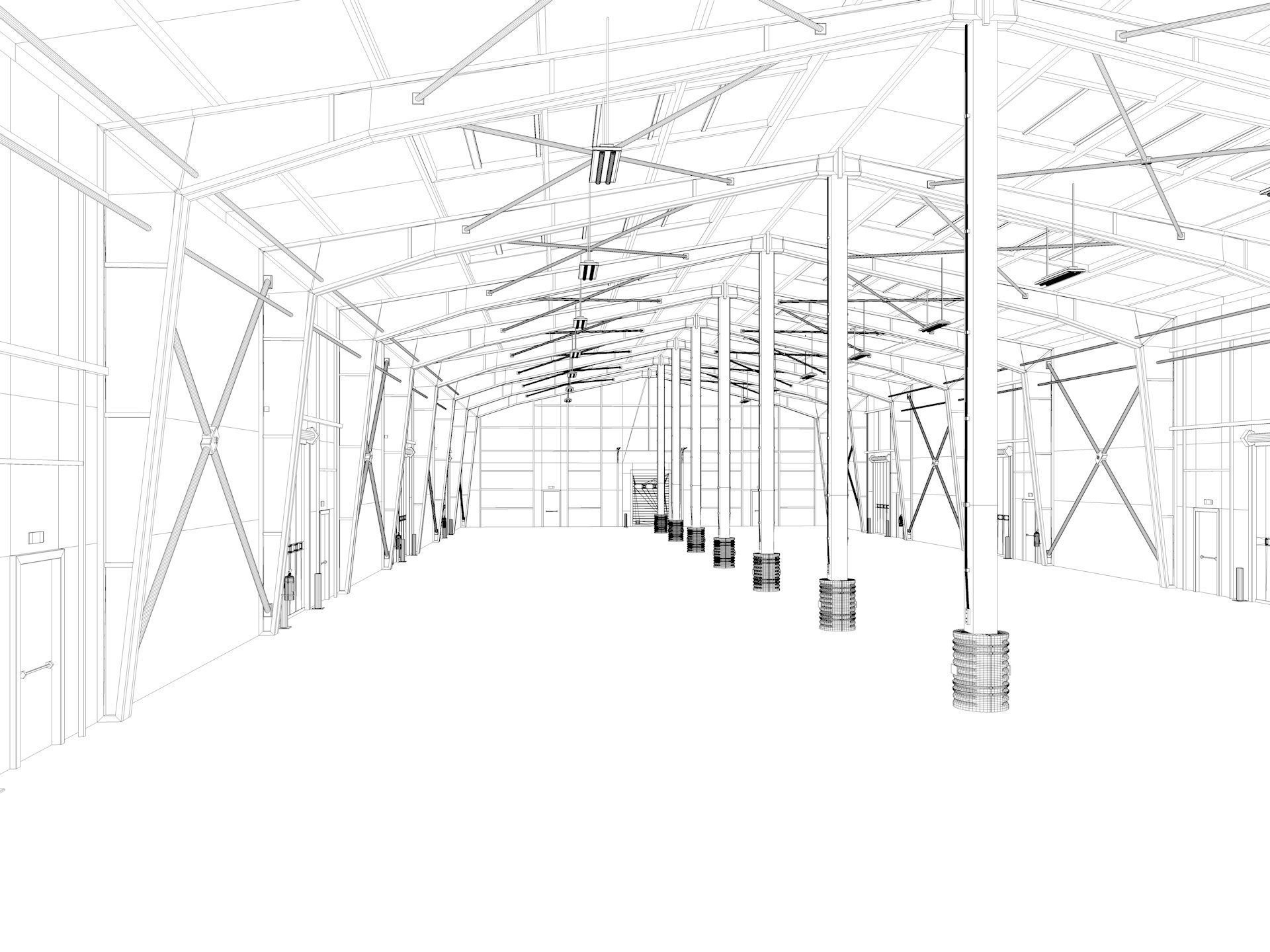 Warehouse 8 interior and exterior 3D model | CGTrader