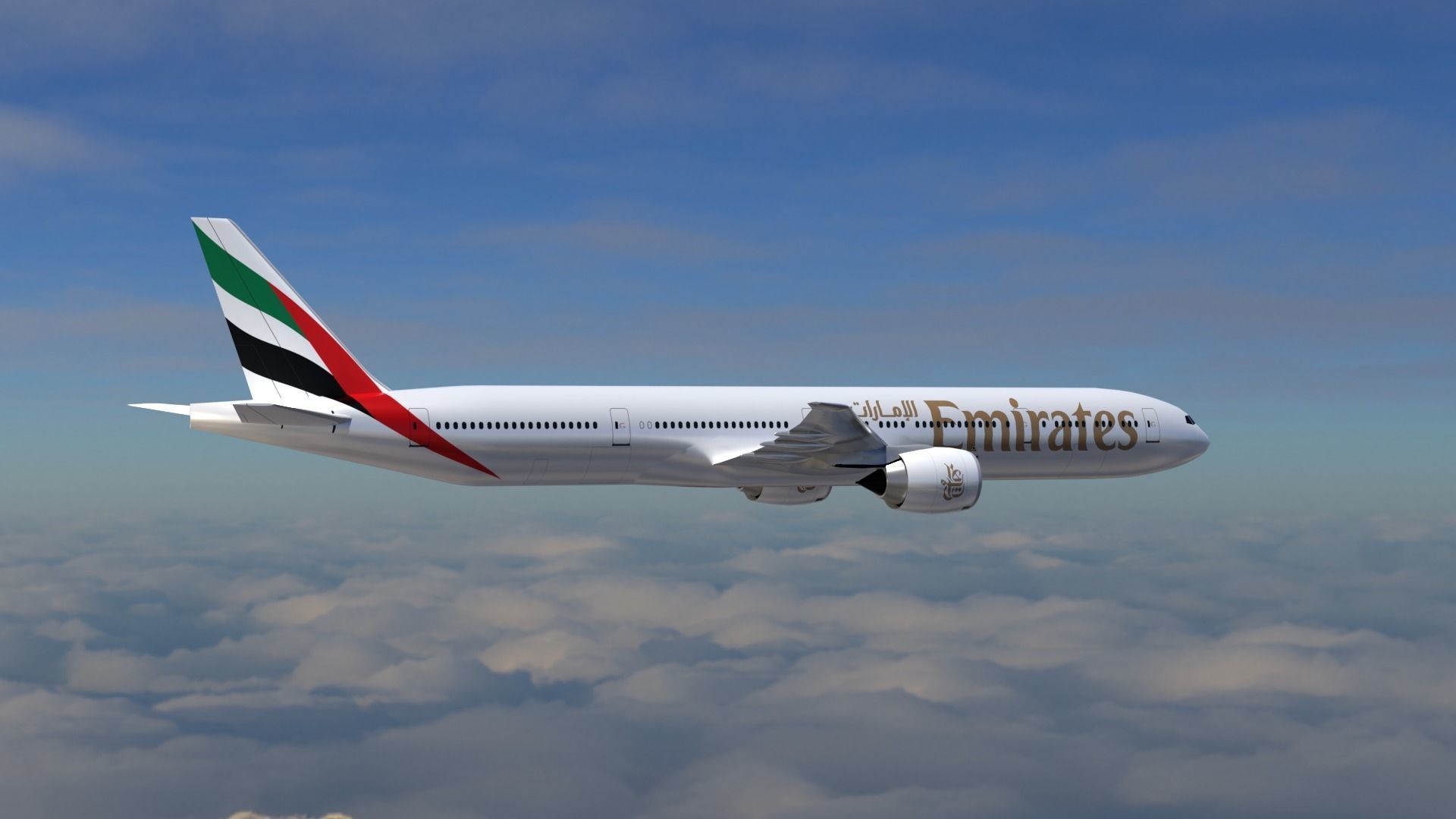 Emirates Boeing 777-300ER 3D model 3D model | CGTrader