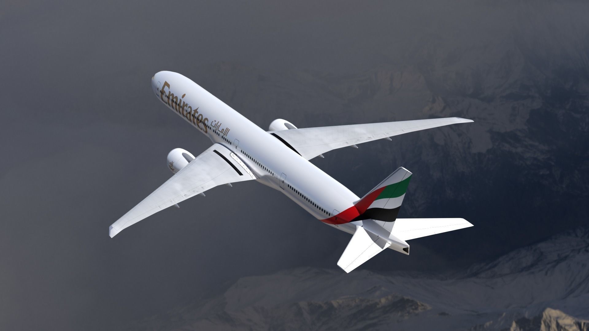 Emirates Boeing 777-300ER 3D model 3D model | CGTrader