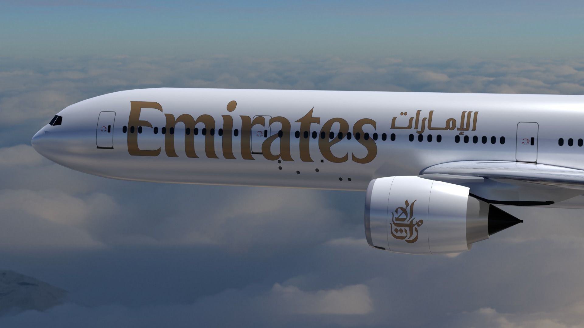 Emirates Boeing 777-300ER 3D model 3D model | CGTrader