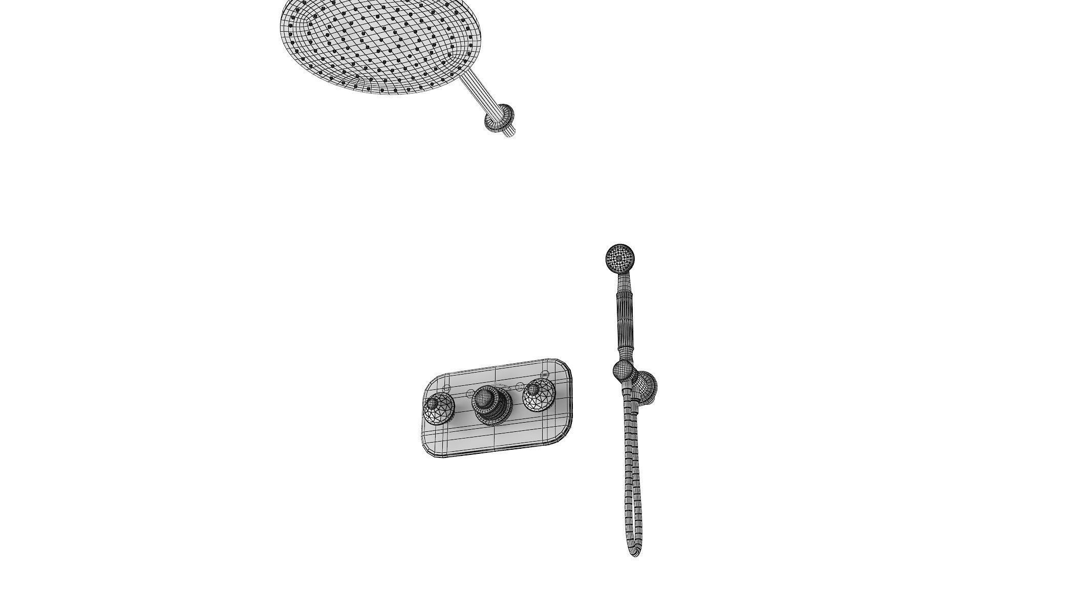 Thg Shower Mixer set 3D model | CGTrader