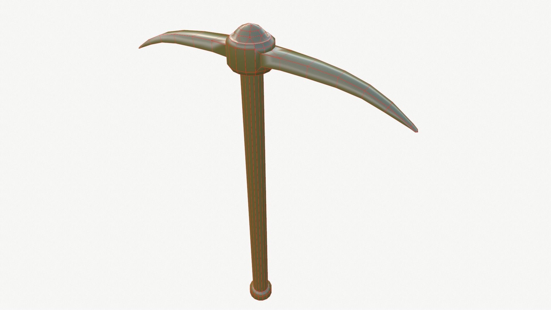 3D model Golden Pickaxe VR / AR / low-poly | CGTrader
