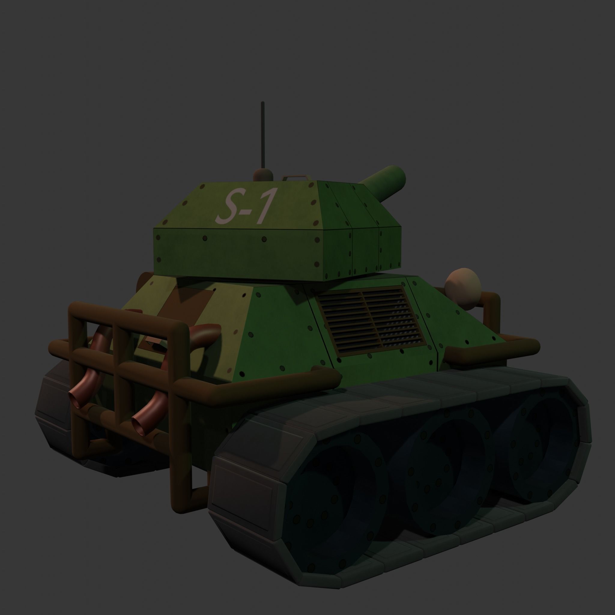 3D model S-1 tank VR / AR / low-poly | CGTrader