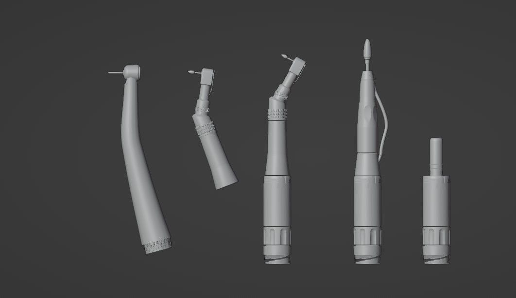 Dental handpieces KIT - High-res 3D model | CGTrader