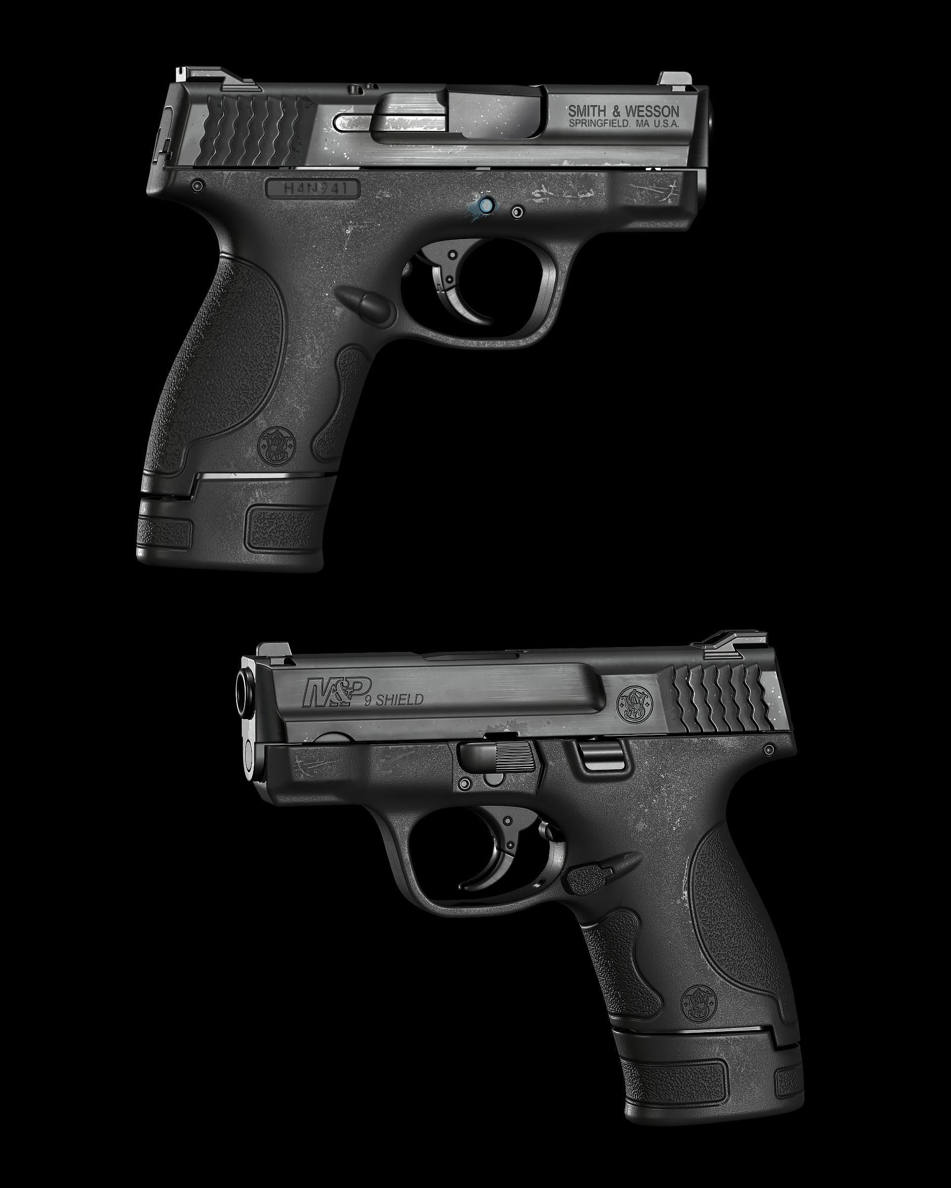 3D model Game Ready MP Shield 9mm VR / AR / low-poly | CGTrader