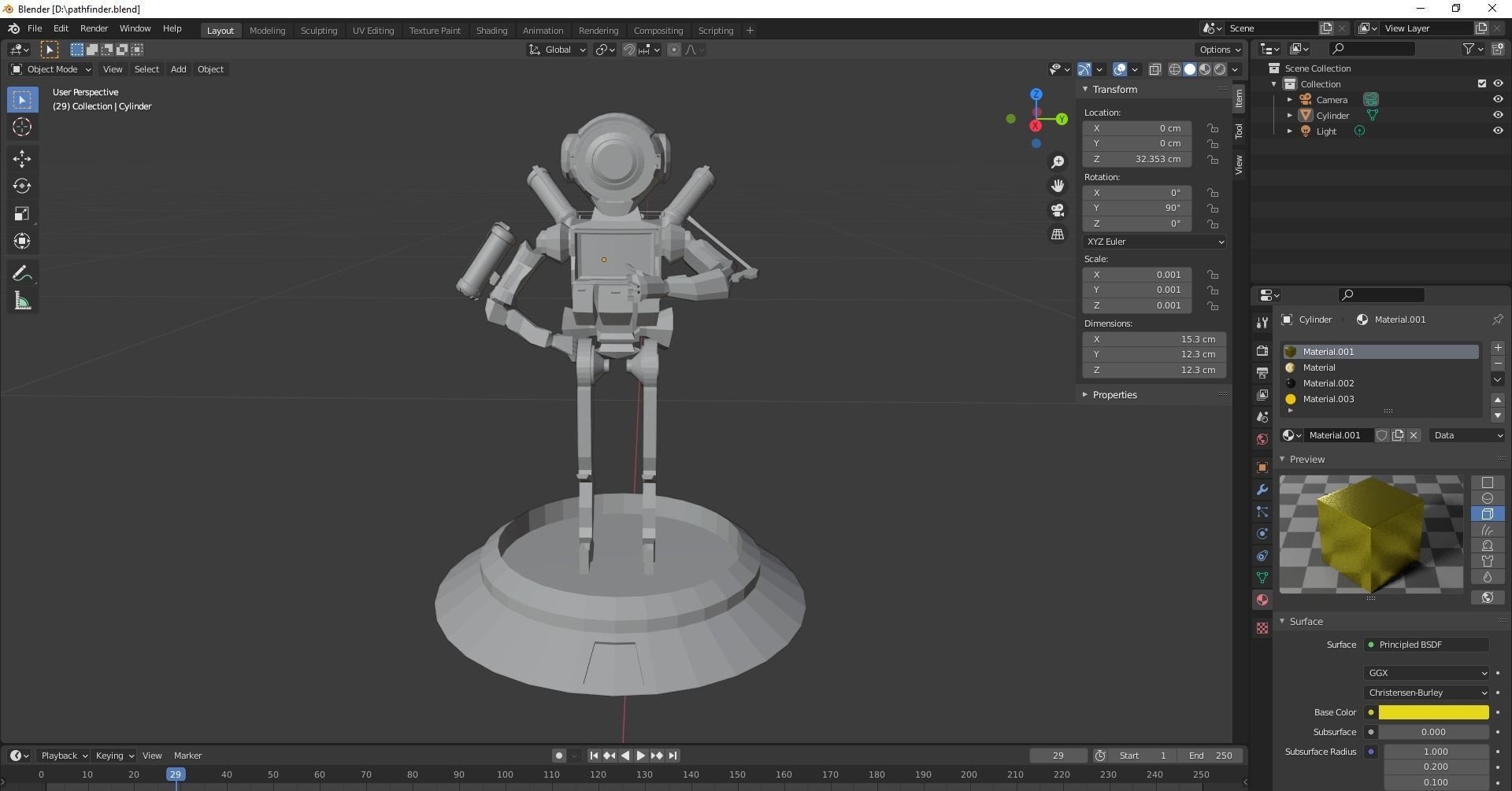 Pathfinder lowpoly figurine free VR / AR / low-poly 3D model | CGTrader