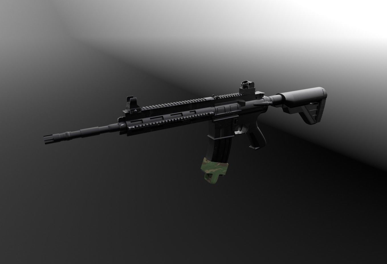 3D model Automatic rifle M416 VR / AR / low-poly | CGTrader
